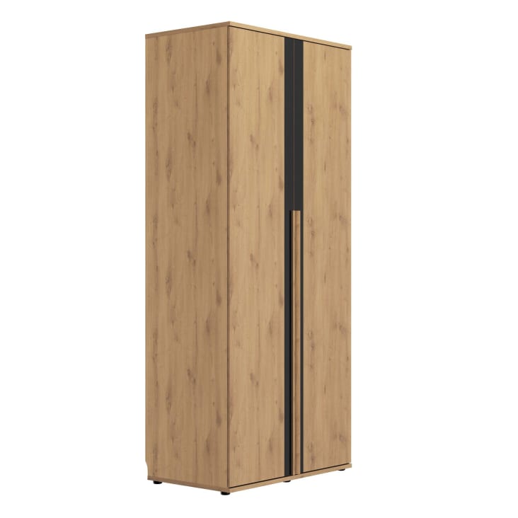 Dressing 2 portes effet bois clair Eva | Maisons du Monde