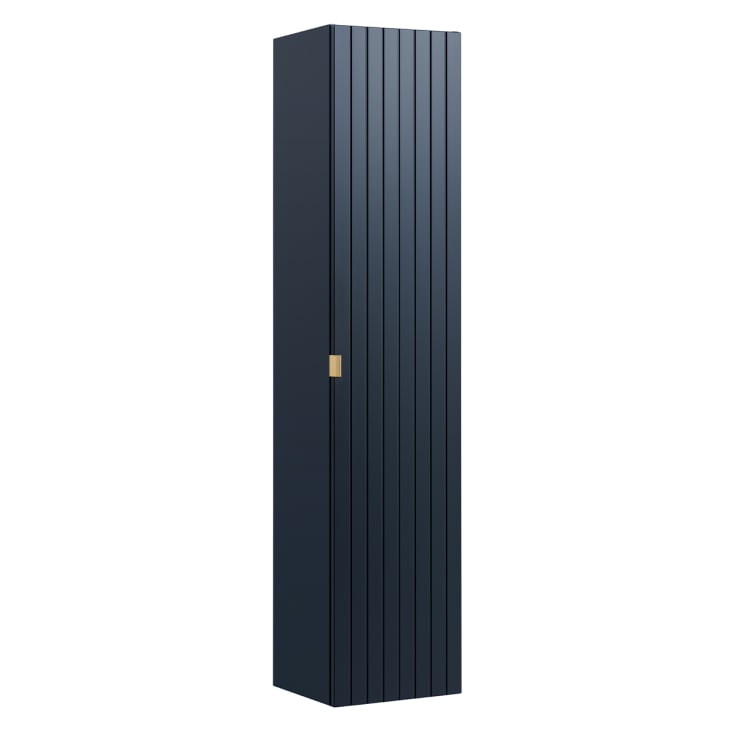 Colonna del bagno 1 anta effetto legno blu Éros | Maisons du Monde