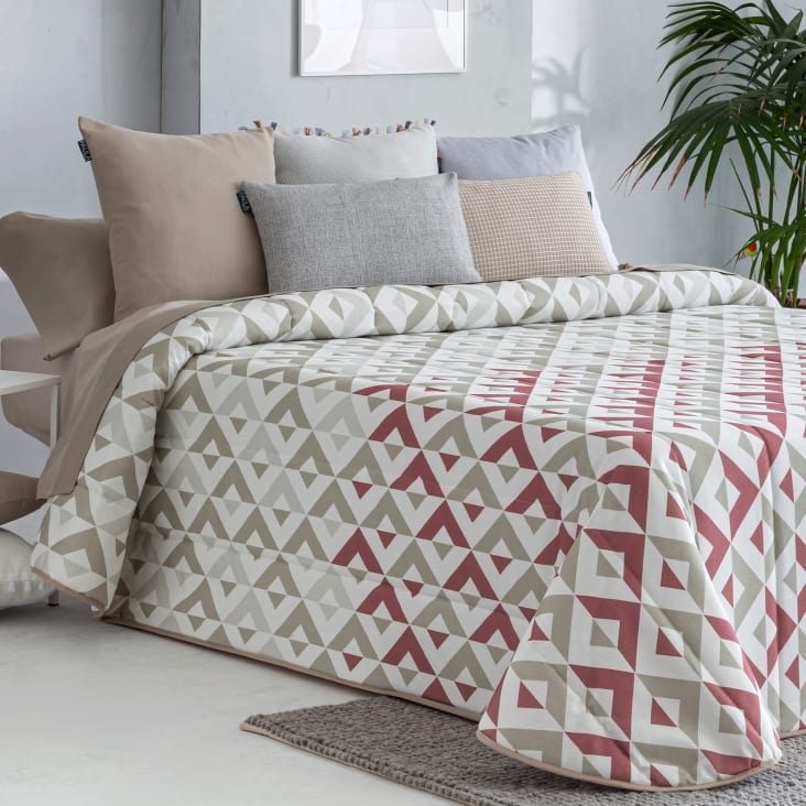 Colcha Bouti acolchada relleno 100 gr cama 150 rosa MURCIA | Maisons du ...