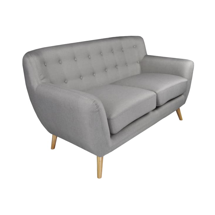 Divano 2 posti in tessuto tortora EMILY | Maisons du Monde