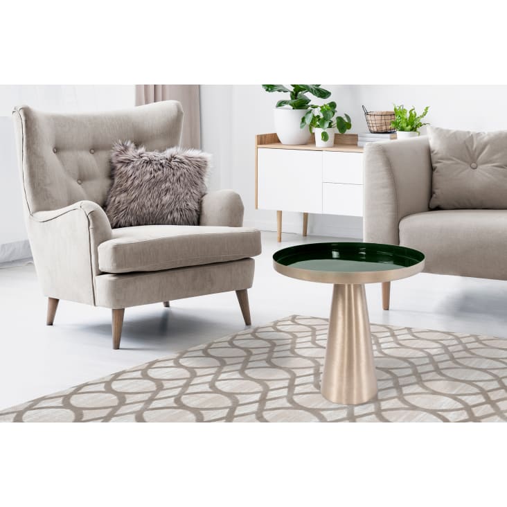 Beistelltisch aus Edelstahl Ø 51 x 50 cm, Grün MORRISON | Maisons du Monde