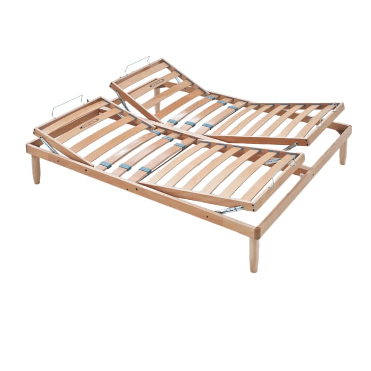 Rete Matrimoniale 140x200 Legno Naturale Faggio Alzata Manuale ORANGE ...