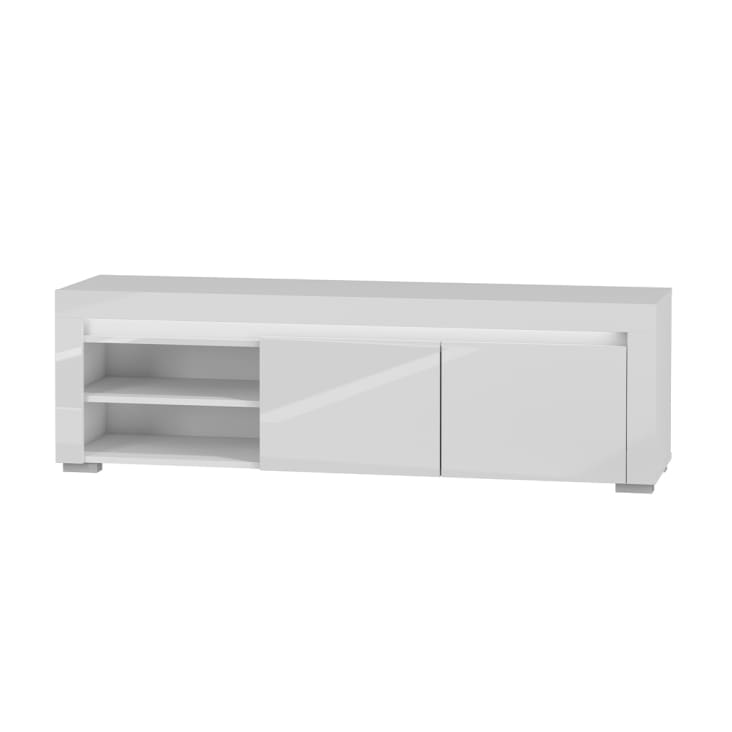 TV-Möbel mit 2 Türen, Weiß, 152cm Kasla | Maisons du Monde