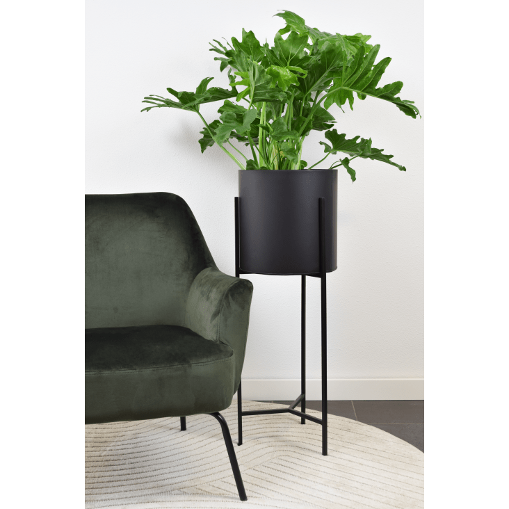 Pflanzgefäß aus Metall, 88x32x32 cm, Schwarz | Maisons du Monde