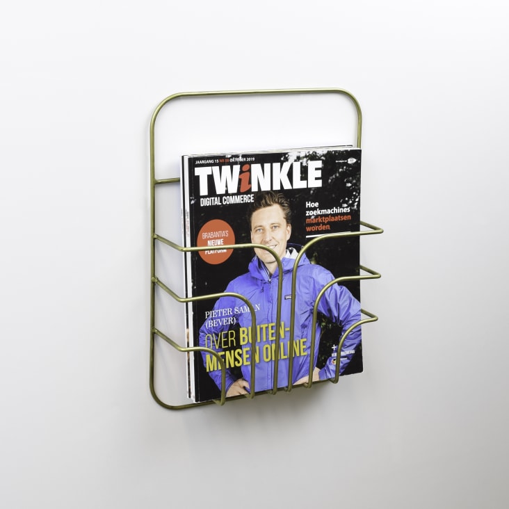 Zeitungsständer aus Metall, 38x28x8 cm, Messing | Maisons du Monde