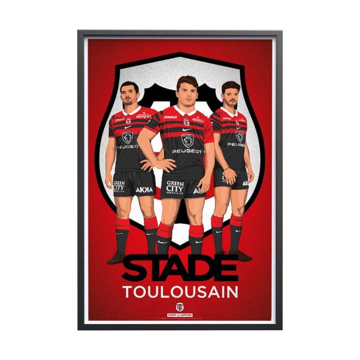 Affiche Rugby - Stade Toulousain - Les Rouge et Noir 30x40 cm RUGBY ...
