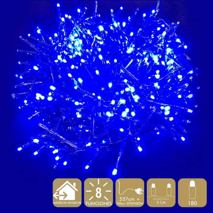 Luces Led Azules Para Arbol De Navidad Serie Navideña Led Azul 100