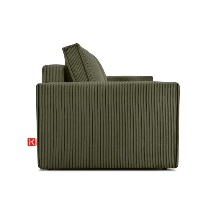 Schlafsofa in Pet Friendly Cord-Stoff, oliv NAPI | Maisons du Monde