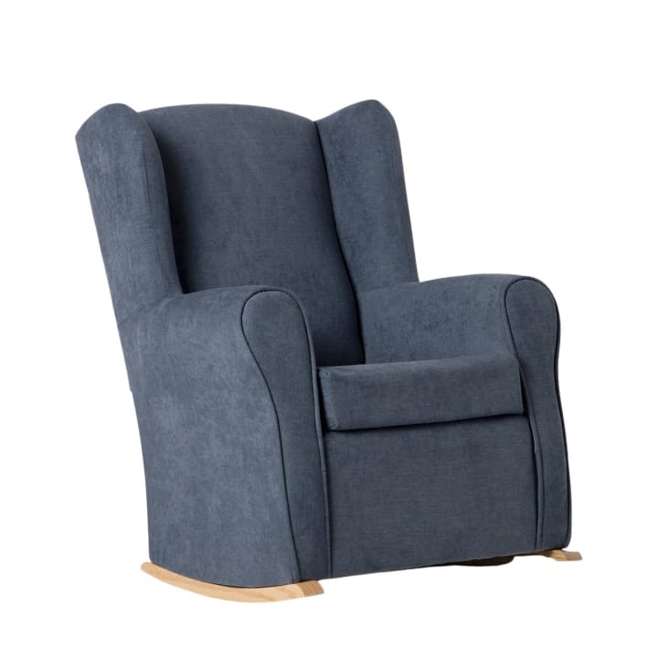 Butaca de lactancia de poliéster azul teal 75 x 103 Lily | Maisons du Monde