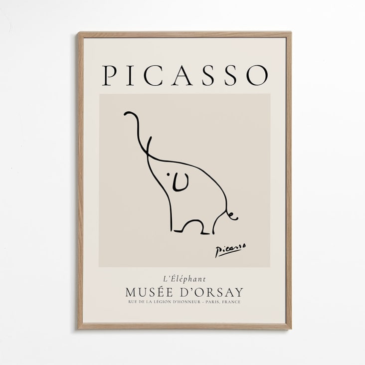 Poster Pablo Picasso Animals Drawings the elephant 30x40cm SEVEN WALL ...