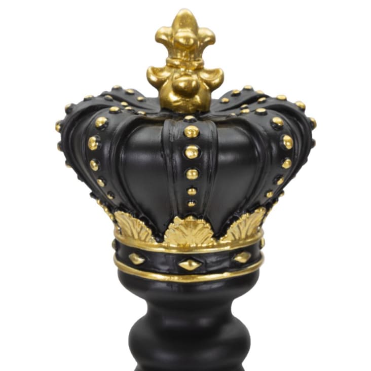 Re degli scacchi in resina nero e dorato Ø cm 13x40,5 SCACCHI | Maisons ...
