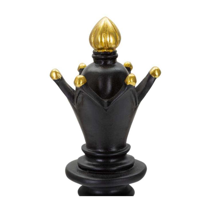 Alfiere degli scacchi in resina nero e dorato Ø cm 12,5x38,5 SCACCHI ...