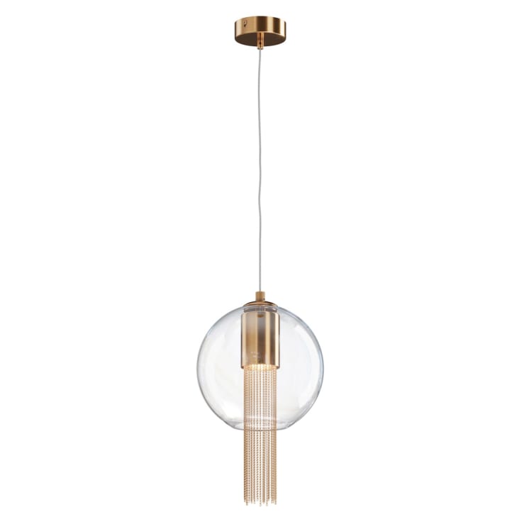 Sospensione Contemporanea Flusso Piccola In Metallo Bronzo 1 Luce ...