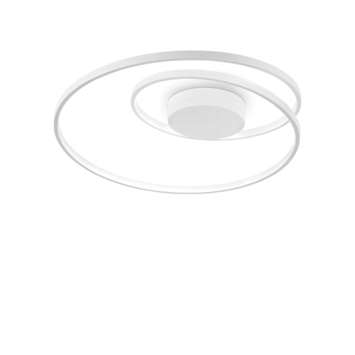 Plafoniera Moderna On-Off Oz Metallo Bianco Led 48W 3000K Luce Calda ...
