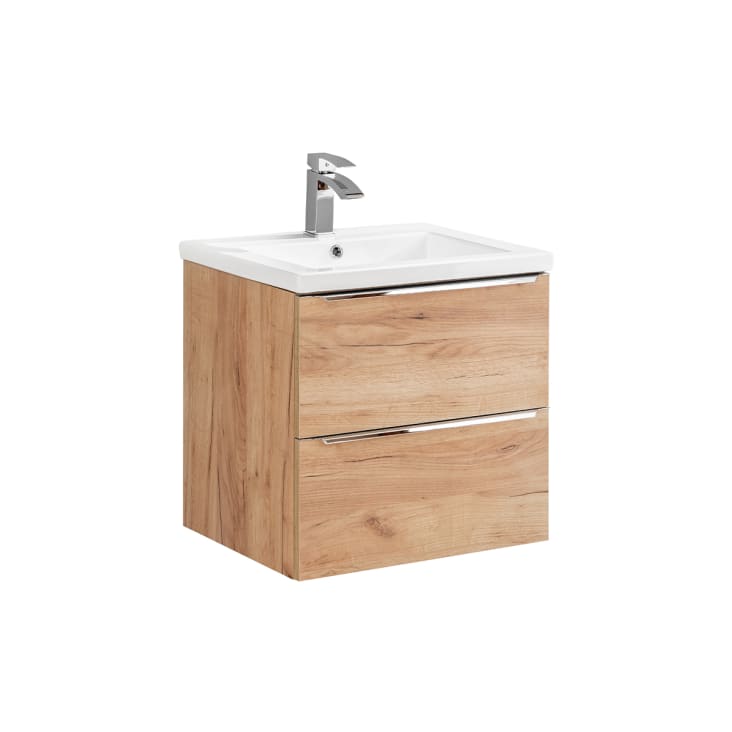Mobile bagno con lavabo effetto legno marrone 60cm April | Maisons du Monde
