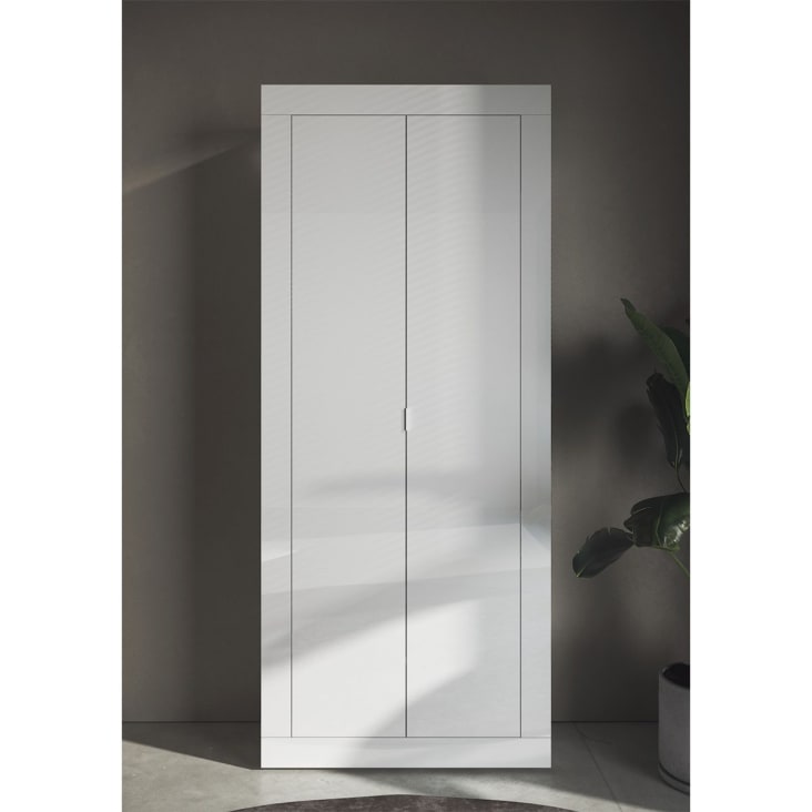 Armoire de rangement avec 2 portes - H187 cm - Blanc Basic | Maisons du ...
