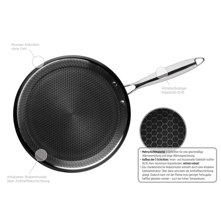 Crêpe-Pfanne aus Edelstahl, silber HESTIA | Maisons du Monde