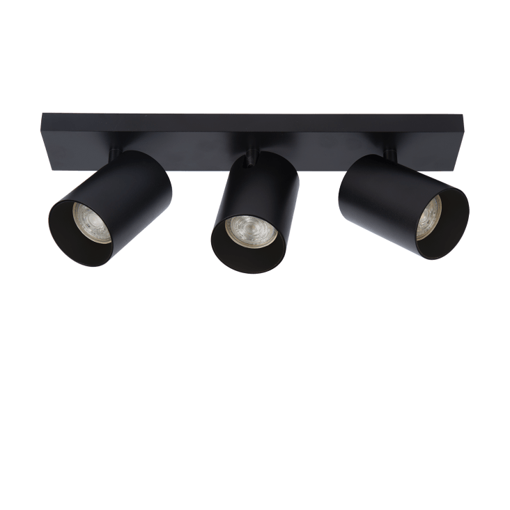 Spot pour plafond en métal, noir, 3 projecteurs, 12 cm Nuo 3 | Maisons ...