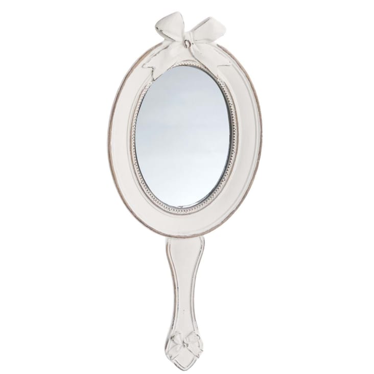 Espejo nora en resina blanca alt.25 | Maisons du Monde