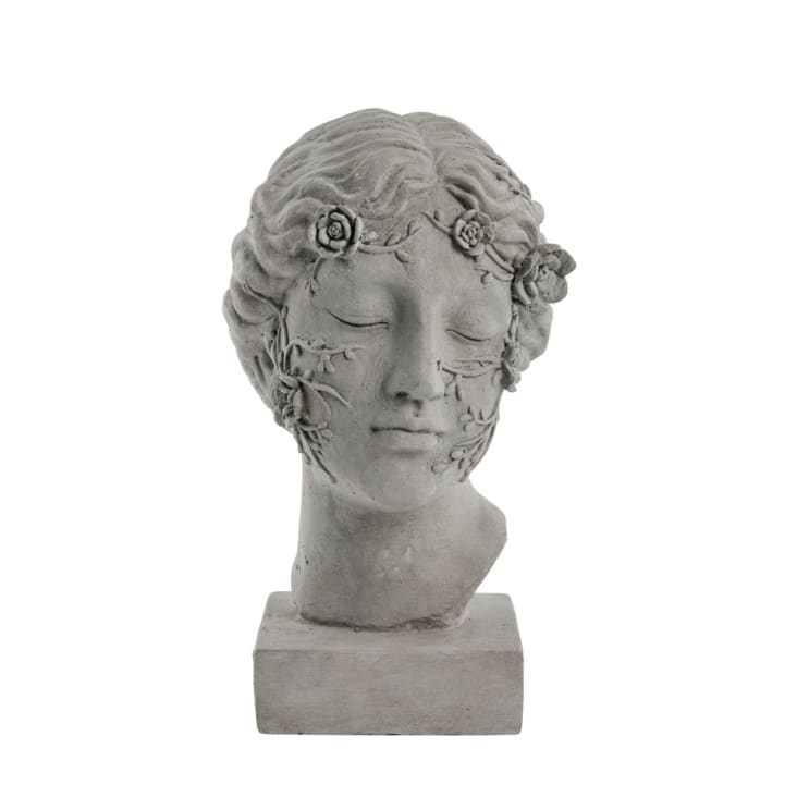 Estatua rostro de poliresina gris alt. 31 | Maisons du Monde