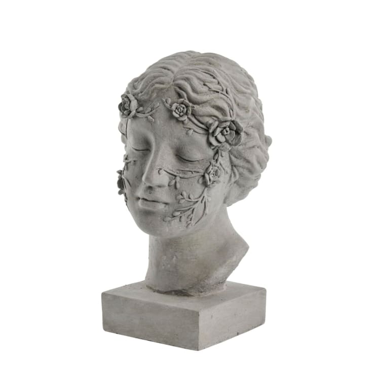 Estatua rostro de poliresina gris alt. 31 | Maisons du Monde