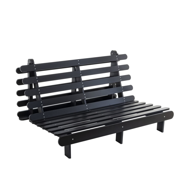 Structure futon en bois massif foncé 140x200 cm | Maisons du Monde
