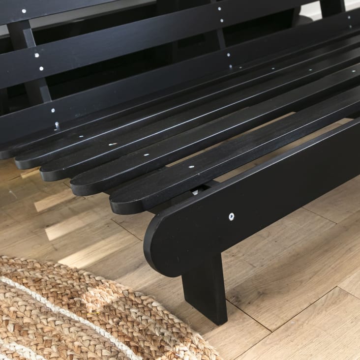 Structure futon en bois massif foncé 140x200 cm | Maisons du Monde