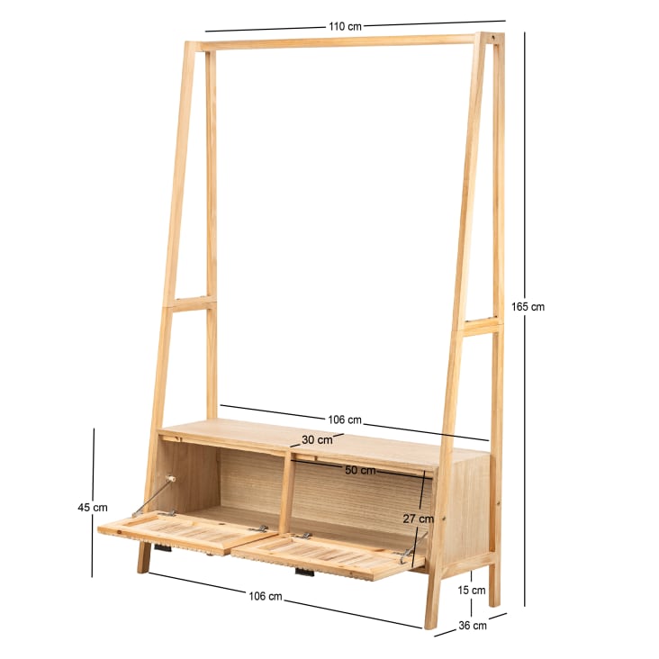 Flurgarderobe aus Holz Braun | Maisons du Monde