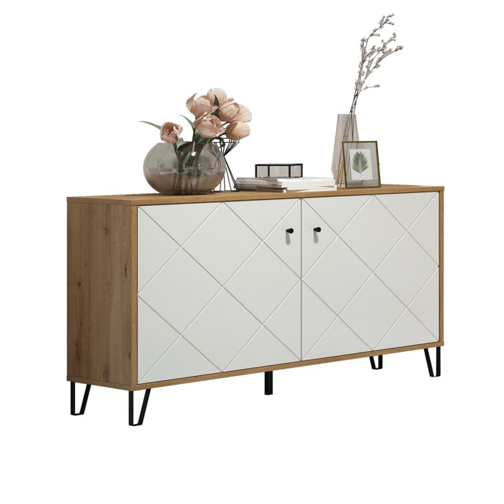 Buffet 2 portes décor chêne artisan - L123 cm Touchwo | Maisons du Monde