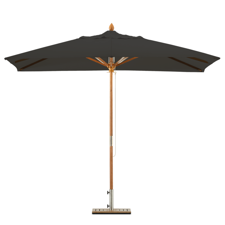 Parasol de madera cuadrado 3x3 negro Habana | Maisons du Monde