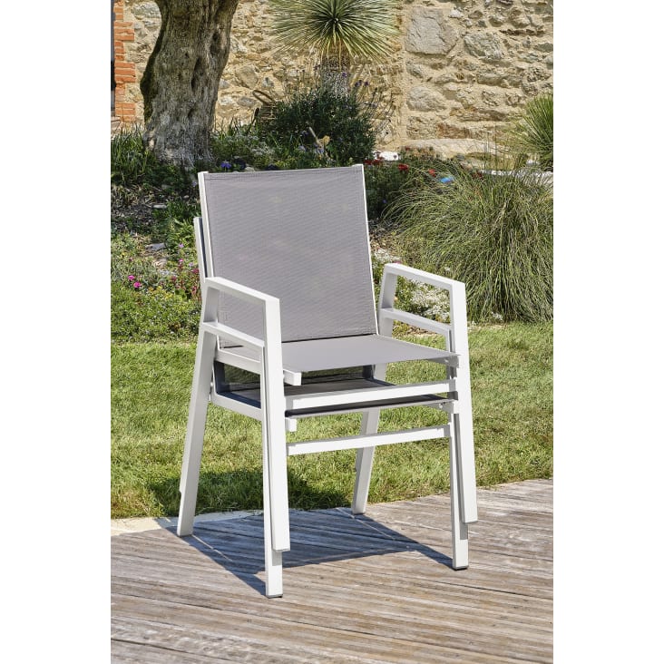 8 seater white aluminum garden dining set