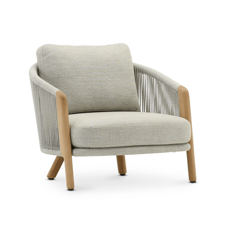 Sillón teca y cuerda beige Capri | Maisons du Monde