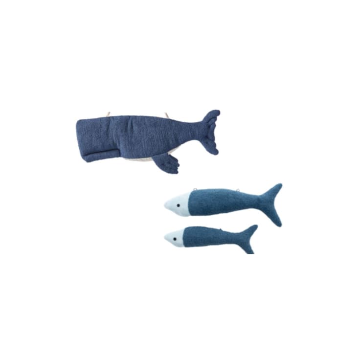 Peluches pared beluga azul, mini peces azul oscuro | Maisons du Monde