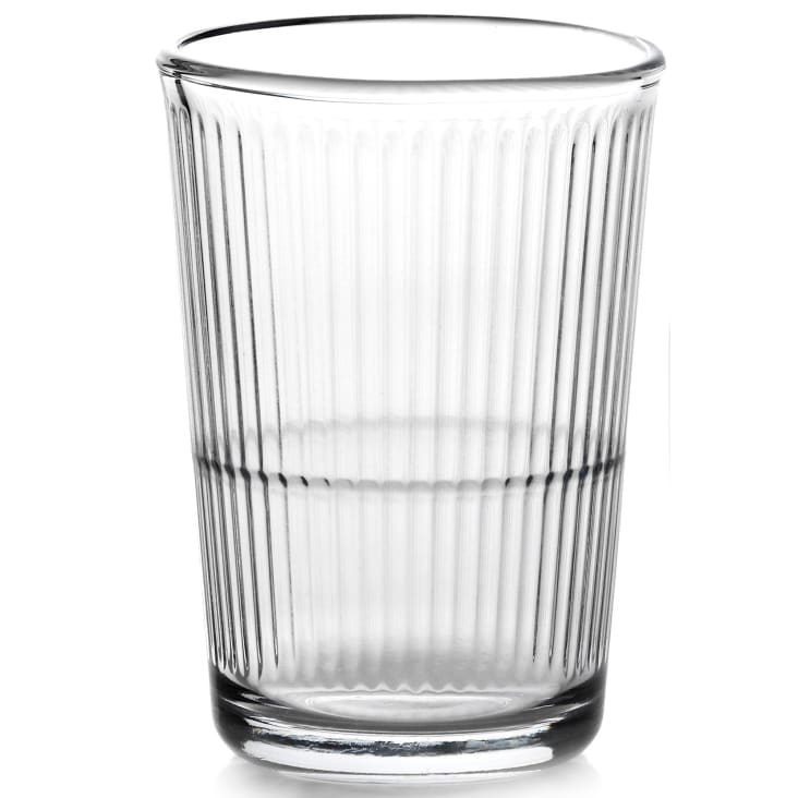 Set de 6 verres à eau en verre strié 21cl | Maisons du Monde