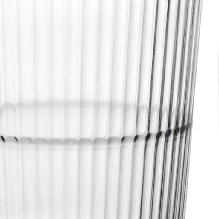 Set de 6 verres à eau en verre strié 21cl | Maisons du Monde