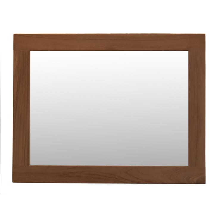 Miroir rectangulaire en teck massif Lazy | Maisons du Monde