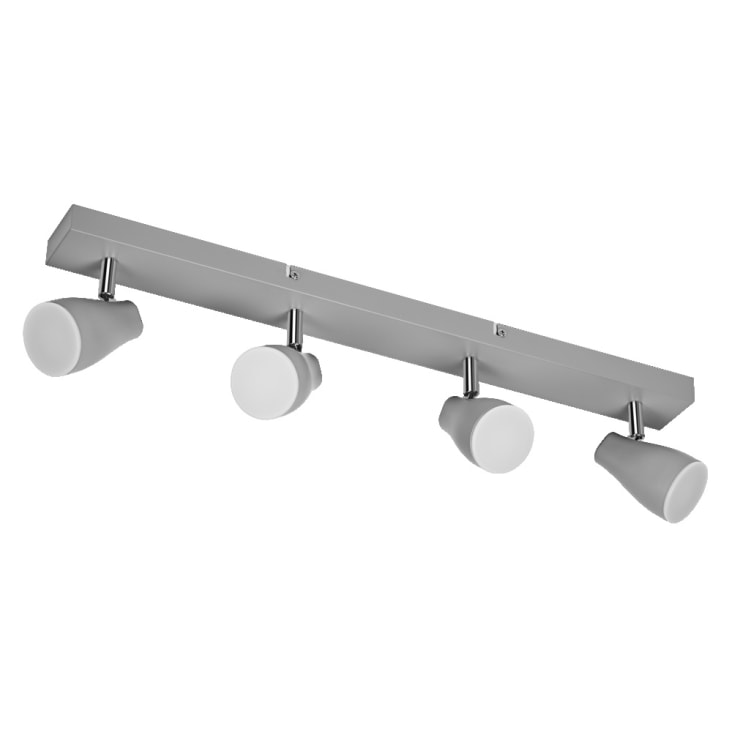 Rampe LED spot lumineuse en PVC gris, 60cm | Maisons du Monde