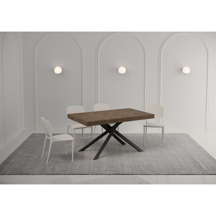 Table extensible 90x140/244 cm effet bois noyer Karida | Maisons du Monde