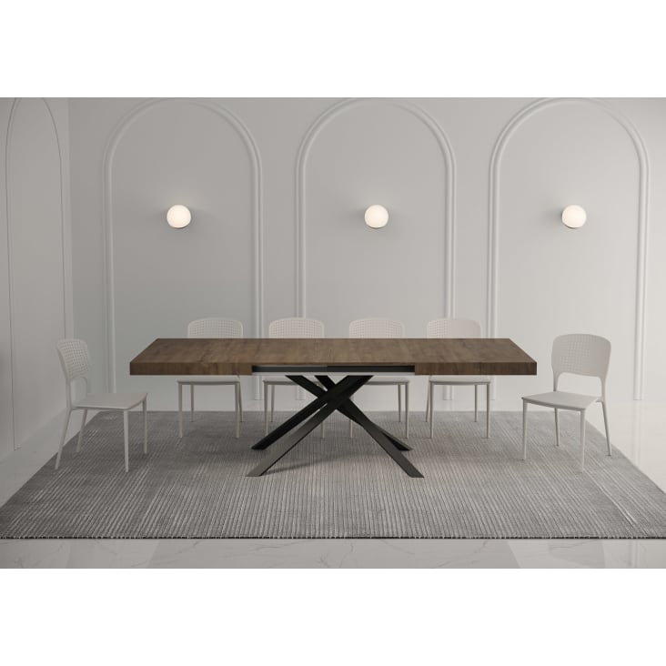 Table extensible 90x140/244 cm effet bois noyer Karida | Maisons du Monde