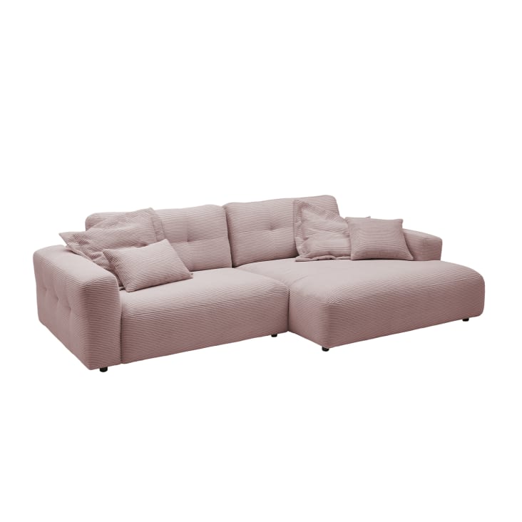 Ecksofa aus Cord, rosa MIKA | Maisons du Monde