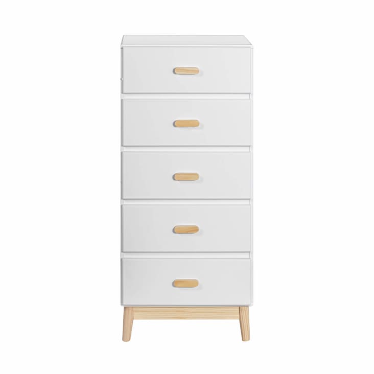 Cassettiera per bambini con 5 cassetti in MDF bianca | Maisons du Monde