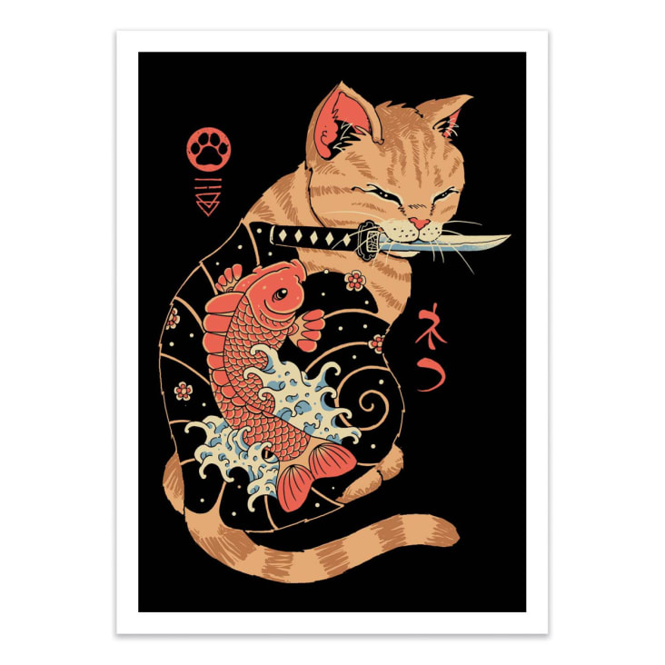 Affiche 30x40 cm - Carp Tattooed cat - Vincent Trinidad Vincent ...
