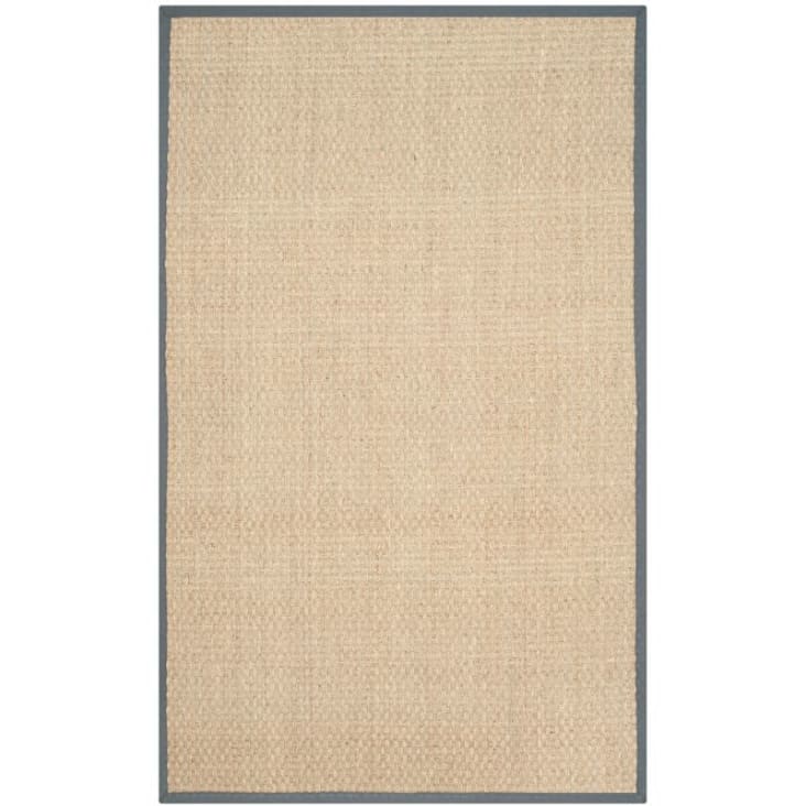 Teppich Seegras Natur/Dunkelgrau 185 X 275 Natural fiber | Maisons du Monde