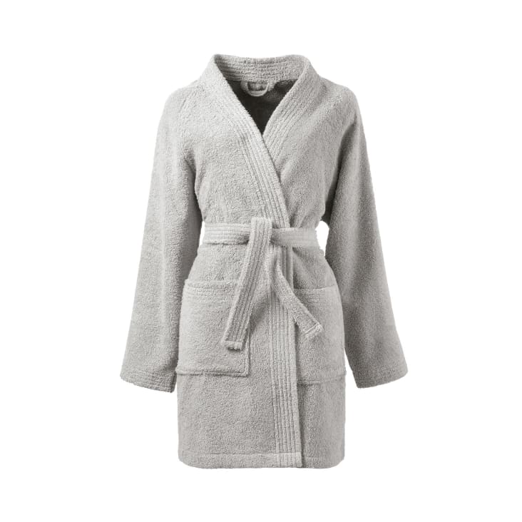 Peignoir de bain S gris perle en coton Peignoir court laureat | Maisons ...