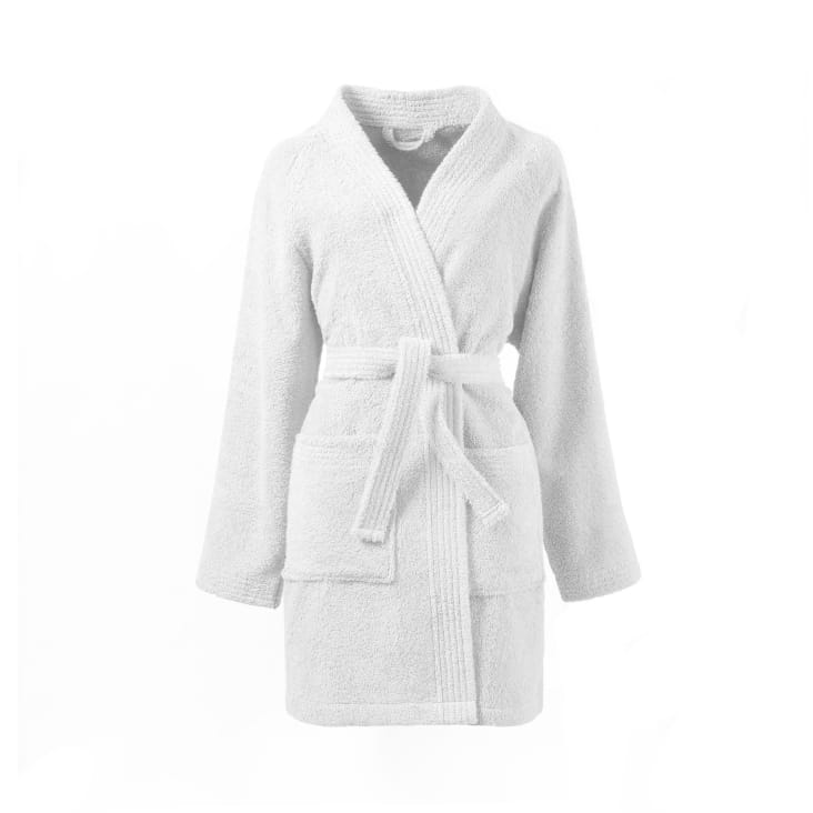 Peignoir de bain en coton blanc M Peignoir court laureat | Maisons du Monde