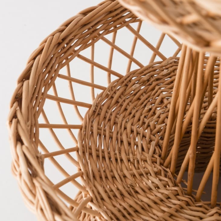 Coupe à fruits en osier brun 2 plateaux Osier | Maisons du Monde