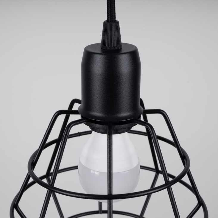 Suspension conique en métal, noir L: 38cm Suba | Maisons du Monde