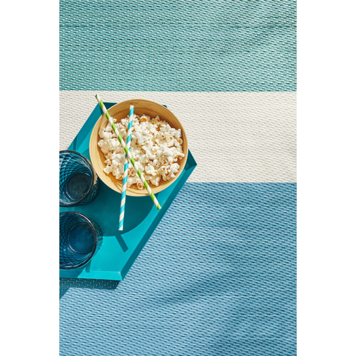 Outdoor-Teppich mit umkehrbarem Linienmuster - Grün - 150x220 cm Capri ...