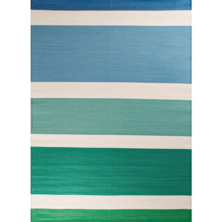 Tappeto esterno reversibile con motivo a righe - Verde - 120x160 Capri ...
