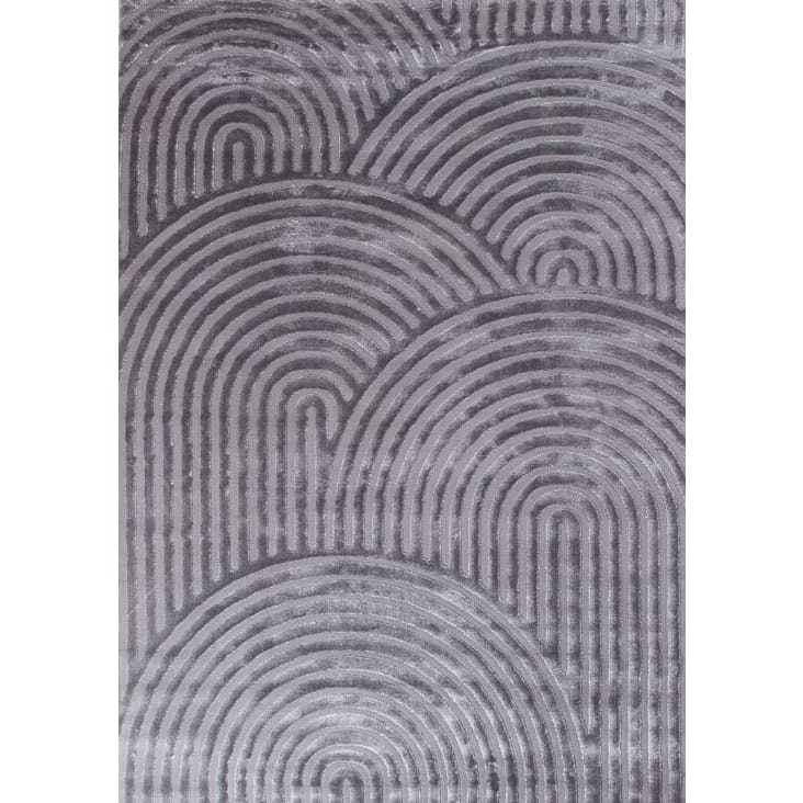 Tapis à poils ras motif arc en ciel - Gris - 200x290 cm Bianca ...